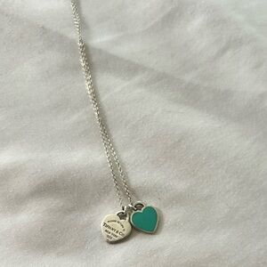 Tiffany & Co. | Jewelry | Tiffany Blue Double Heart Tag Pendant | Poshmark